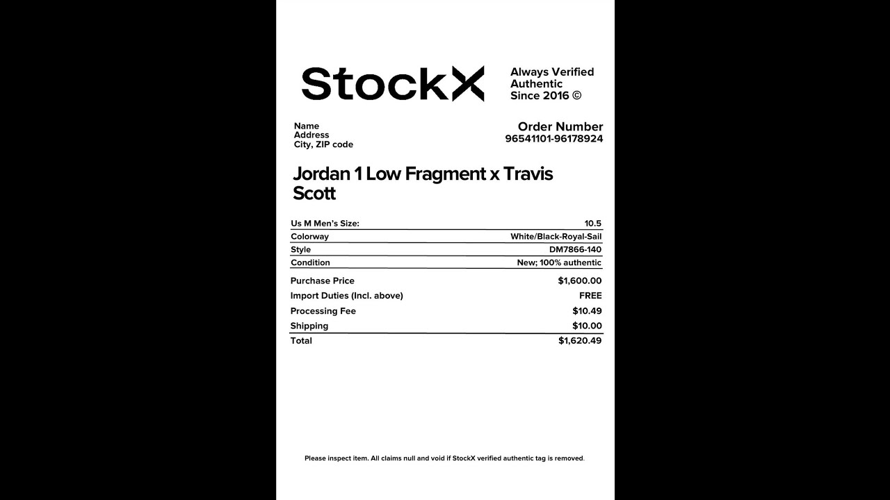 StockX Receipt Generator 2024 YouTube