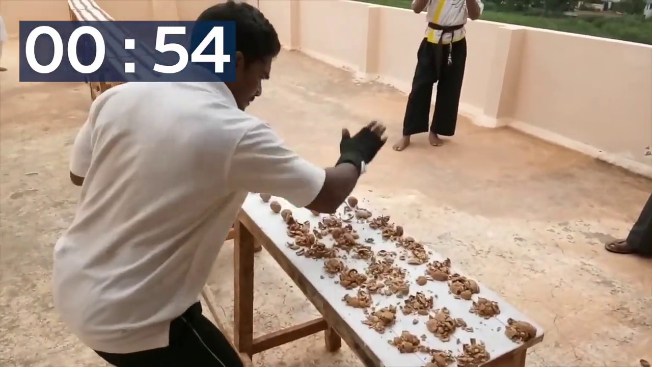 Master Prabhakar Reddy 24 Guinness World Records walnuts crushed by ...