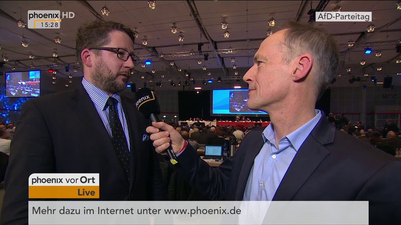 Berengar Elsner von Gronow im Interview auf dem AfD-Bundesparteitag am ...