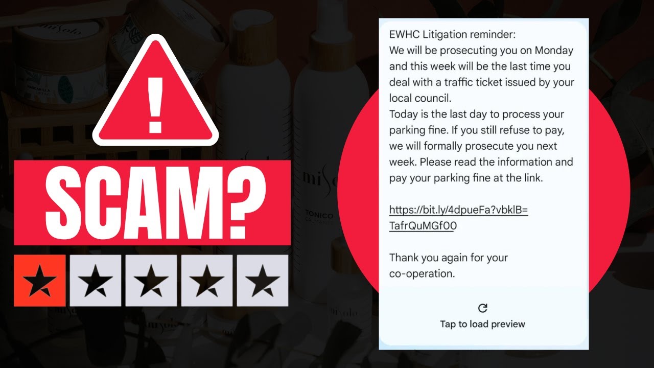 EWHC Parking Fine Text SCAM! Be Aware! - YouTube