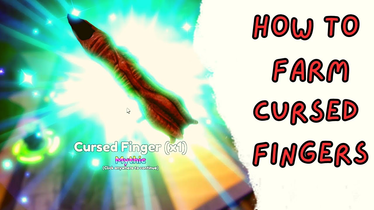 How to farm Cursed Fingers Anime Adventure Roblox - YouTube