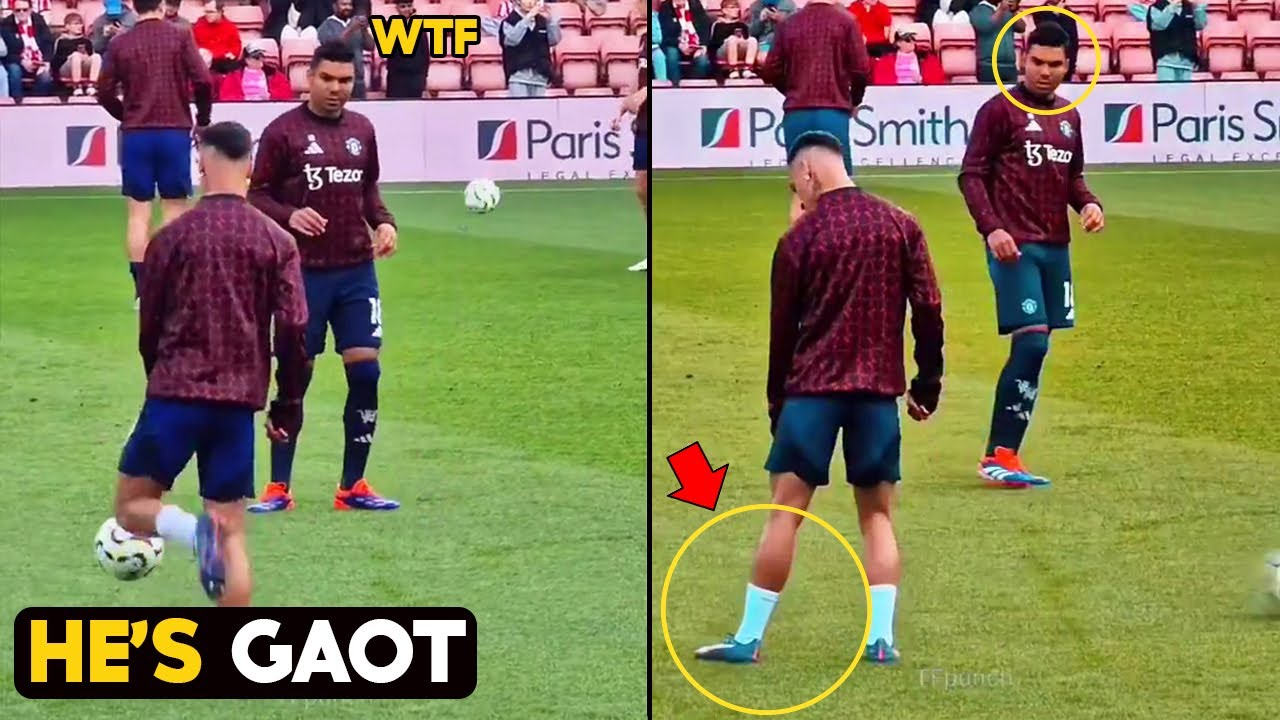 Antony NO-LOOK PASS shocks fans & media during pre-match warm-Up ...