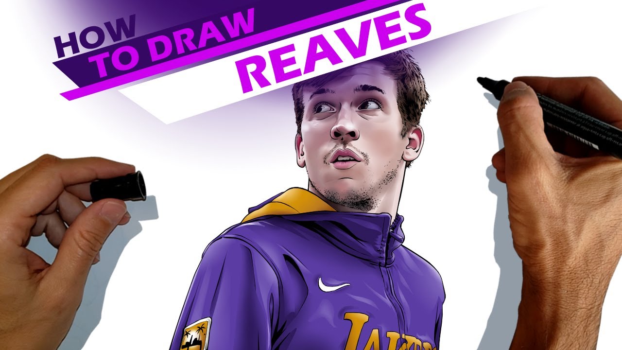 Austin Reaves, Los Angeles Lakers NBA player - How to draw - YouTube