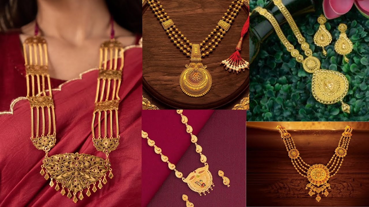 सोने का रानी हार डिजाइन!!Rani Haar Design latest!!Long necklace design ...