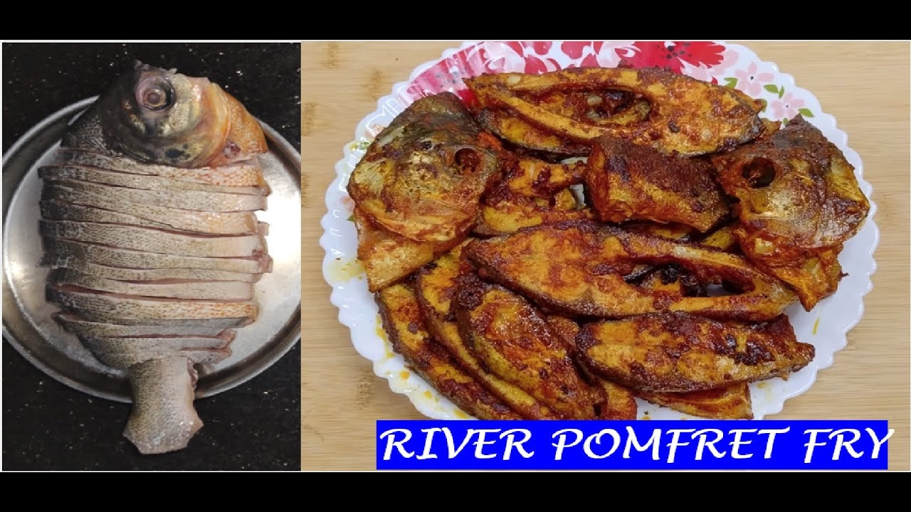 RIVER POMFRET (ROOPCHAND FISH) FRY | SWEET WATER FISH FRY | STEP BY ...