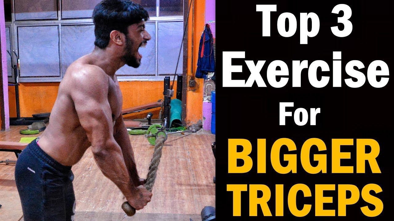 Top 3 BIG TRICEPS Exercise | How To Grow BIGGER TRICEPS Workout (Home ...