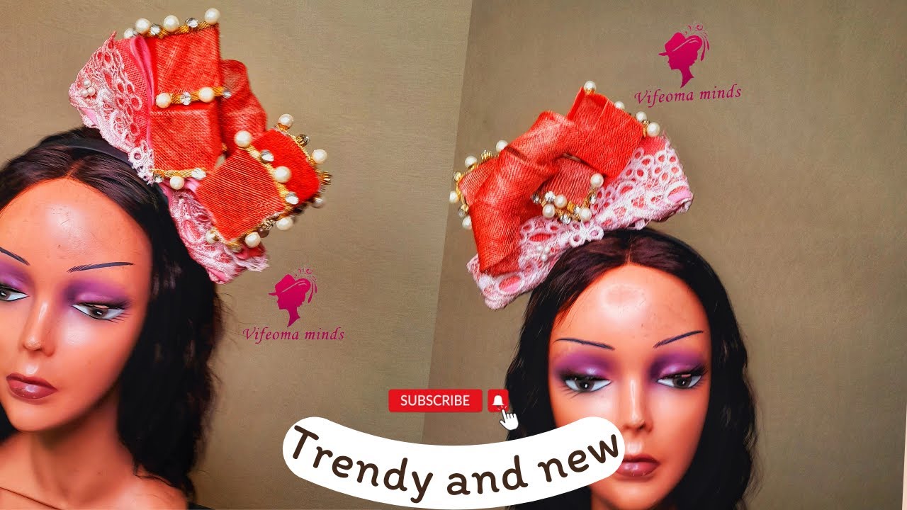 How to make a Fascinator headpiece for beginners|Sinnamay cubes # ...