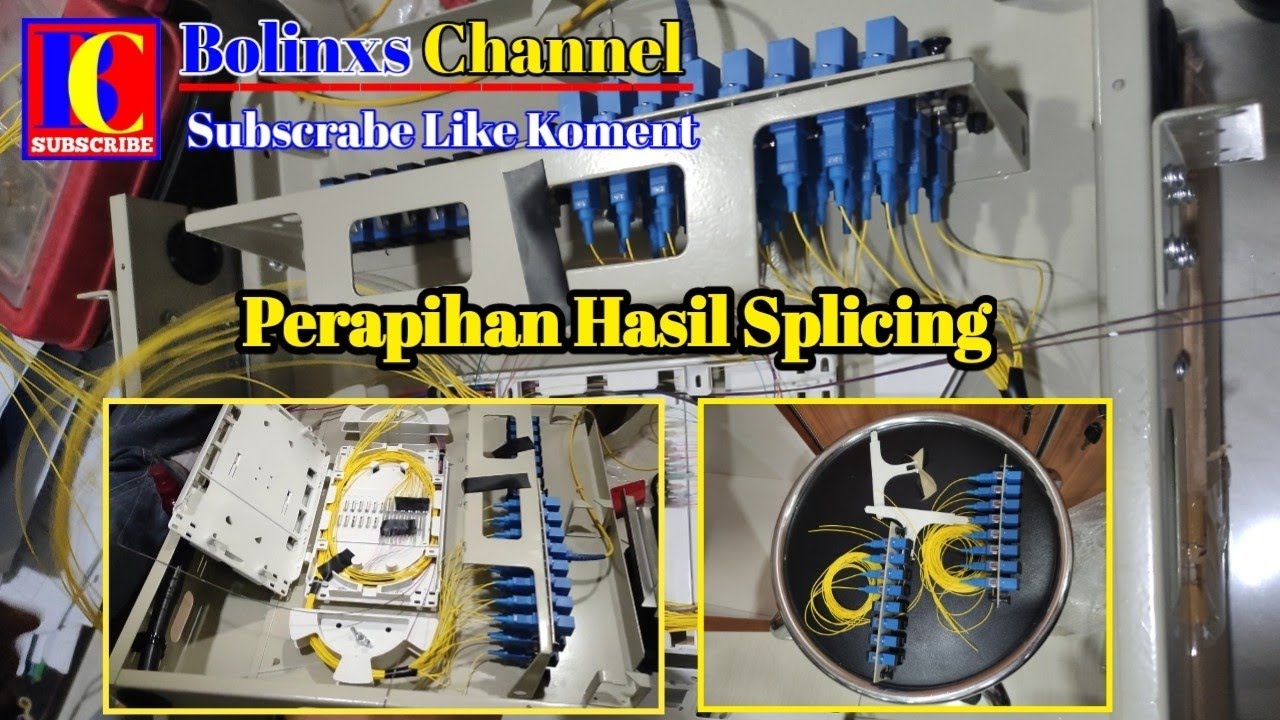 Perapihan Hasil Splicing OTB FO 48 Port || Proses Splicing FO Part 4 ...