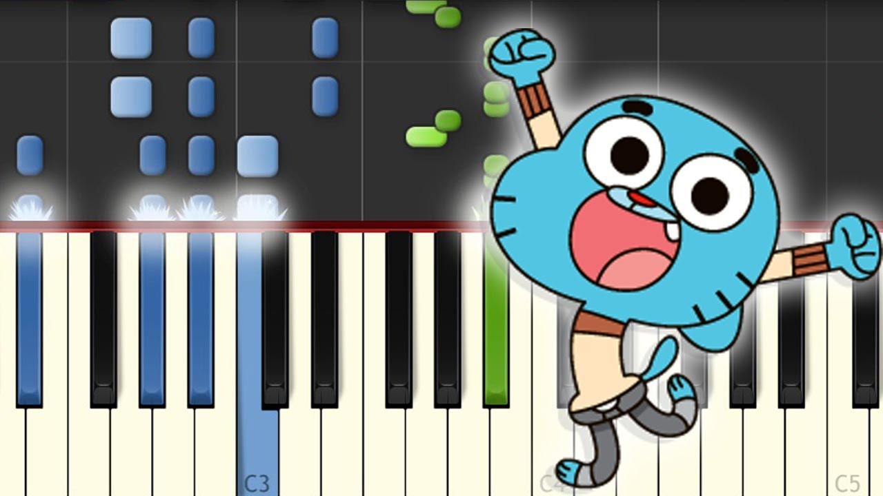 El Asombroso Mundo De Gumball / Piano Tutorial / Notas Musicales - YouTube