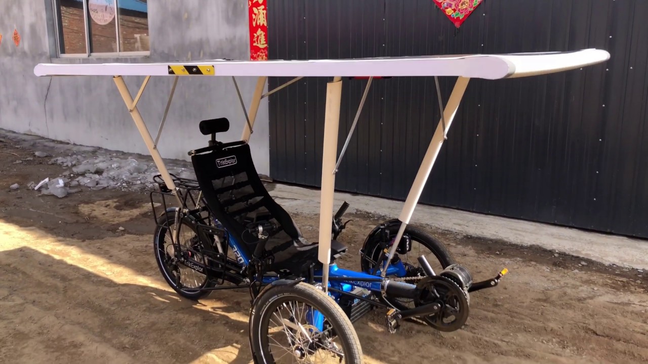 Trikexplor Solar trike with large cargo rack, perfect for long distance ...