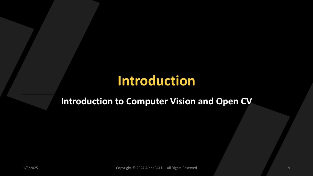 Introduction of Computer Vision and OpenCV - YouTube