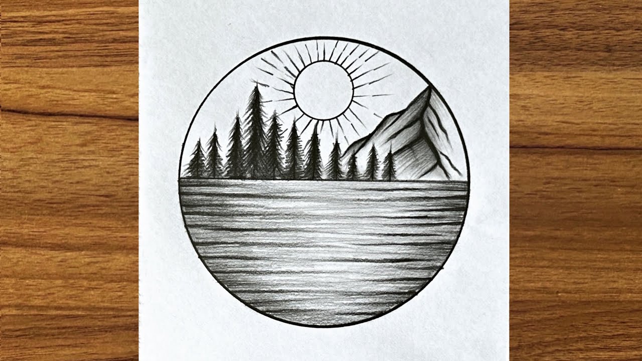 Circle drawing easy and beautiful || Easy circle drawing || Pencil ...