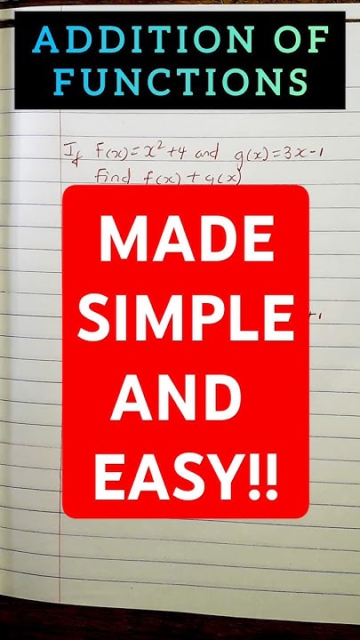ADDITION of FUNCTIONS! #addition #functions #maths #mathhacks #shorts # ...