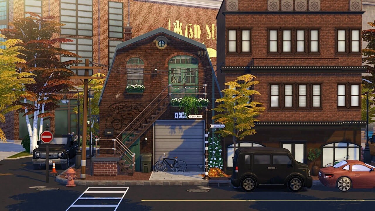 Boston House • The Sims 4 • No CC | Speed Build - YouTube