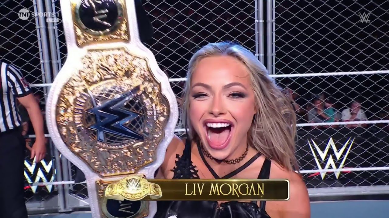 lBecky Lynch vs Liv Morgan Women's Championship Steel Cage Match WWE ...
