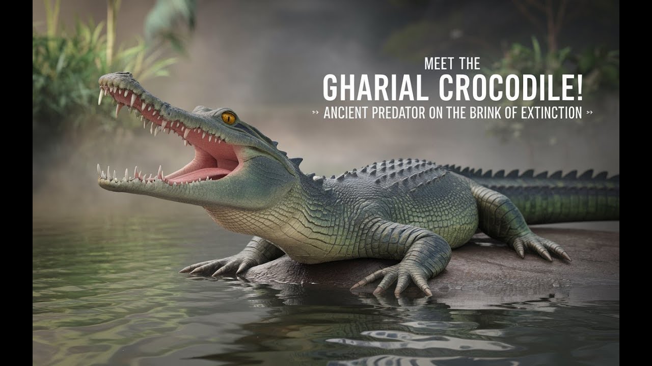 Meet the Gharial Crocodile! 🐊💚 Ancient predator on the brink of ...