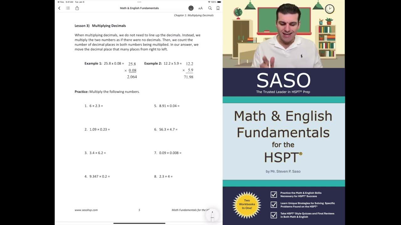 Math Fundamentals for the HSPT - Lesson 3) Multiplying Decimals - YouTube