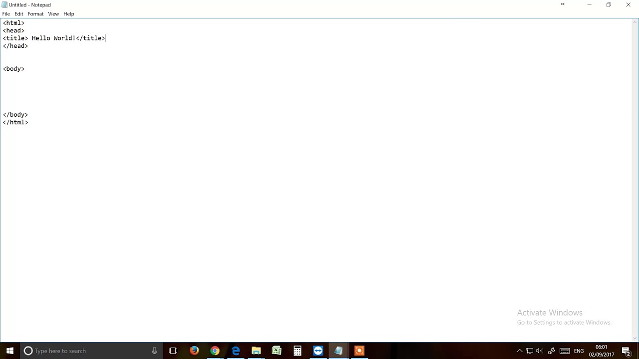 Quick Tutorial - HTML - My First HTML Page - YouTube