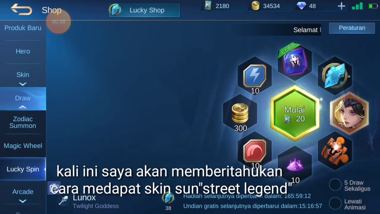 CARA MENDAPATKAN SKIN SPESIAL SUN "STREET LEGEND"!! - YouTube