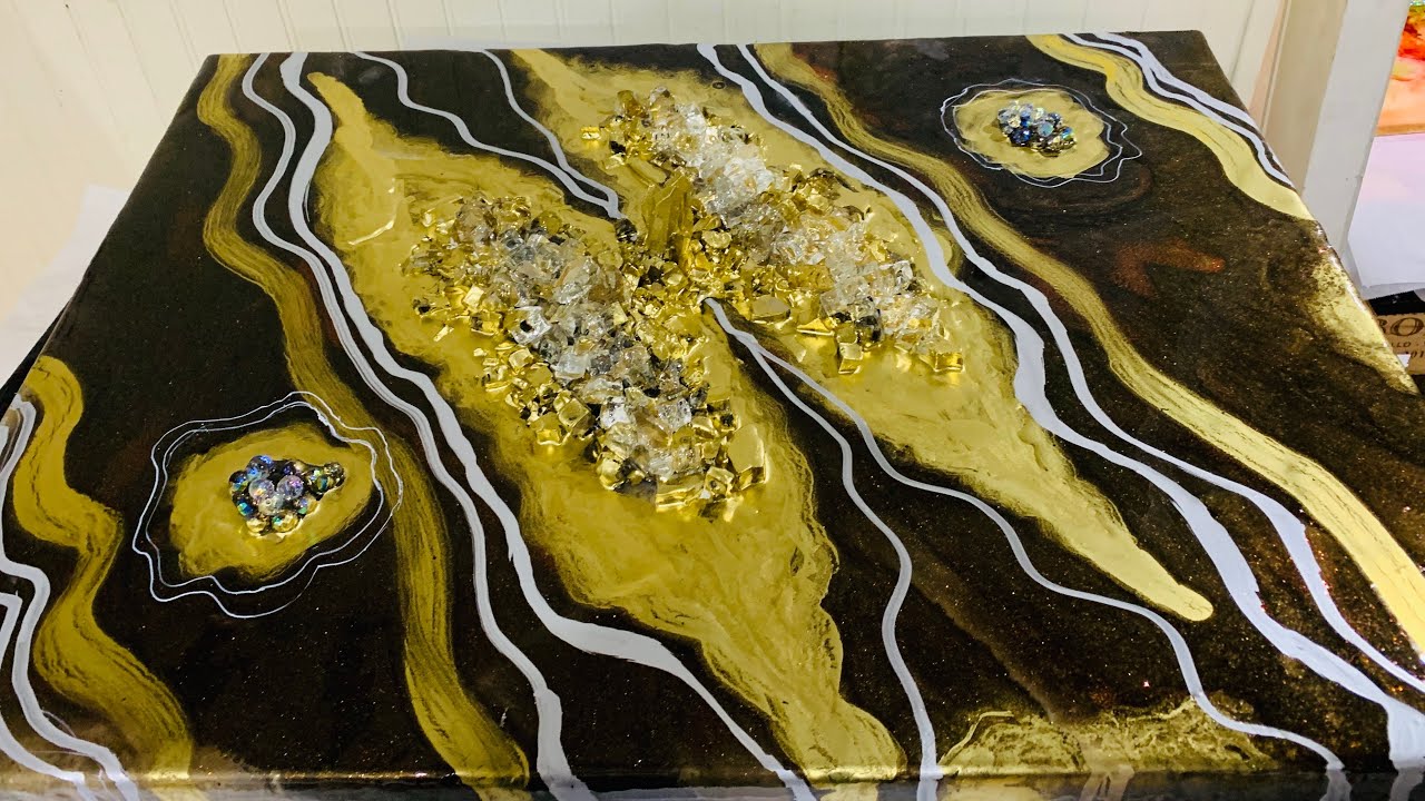 My finished Golden ANGEL WINGS, Geode. Part 2. - YouTube
