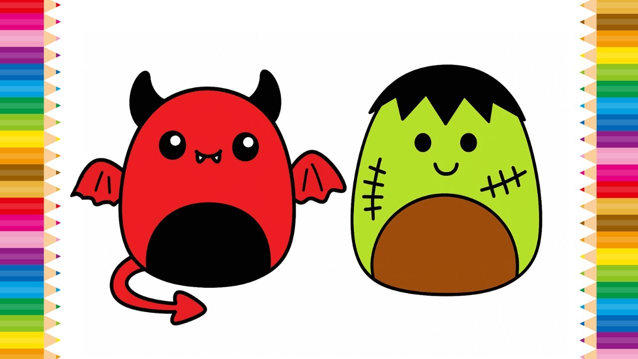 How to Draw a Squishmallow Halloween | Easy Drawing Tutorial for Kids ...