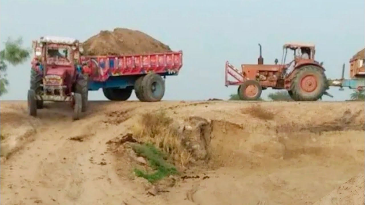 Tractor Is Coming Down_Dangerous Stand\ Overload Trolley Heavy Weight ...
