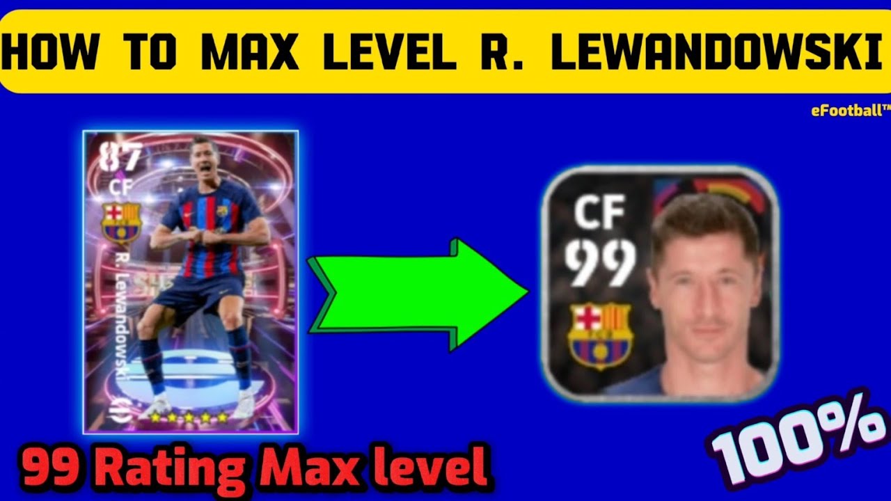 R. Lewandowski Epic Card Max Level Training In eFootball 2024 | How to ...