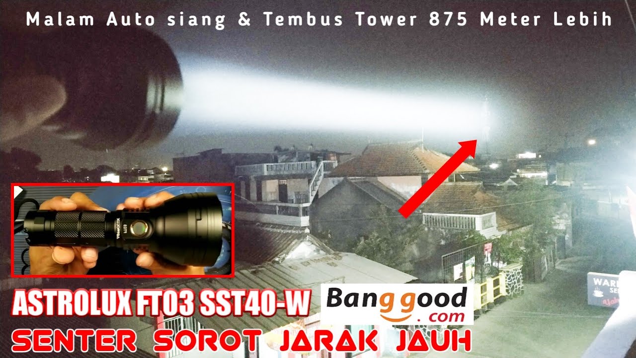 Review senter Astrolux ft03 sst40 sorotnya mantap jeroot - YouTube
