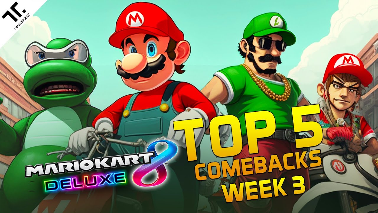 TOP 5 Split-second WINS & COMEBACKS | Mario Kart 8 Deluxe Nintendo Switch | Week 2 | #tcgam1ng ...