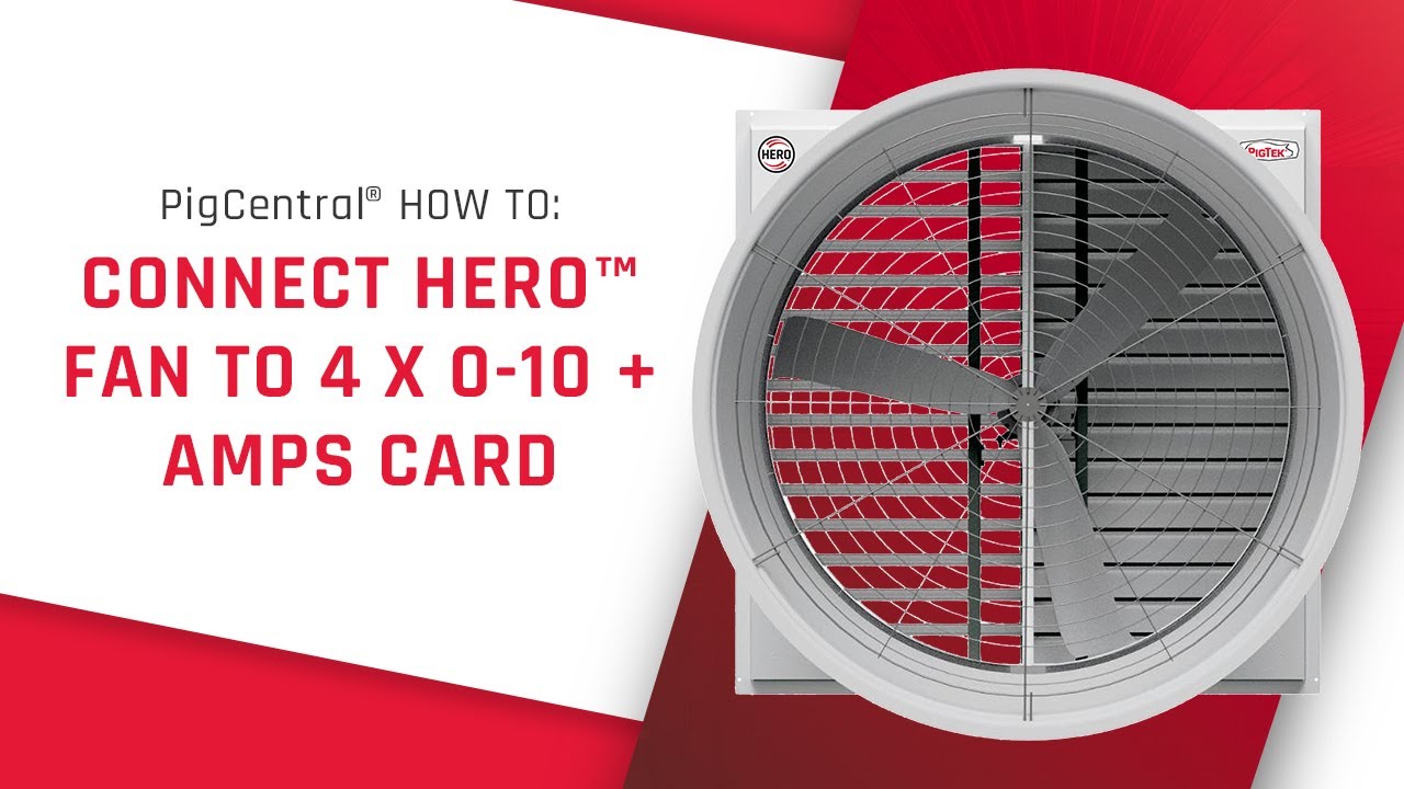 Chore-Time PigCentral® HERO Fan connection to 4X 0 10 Amps Card - YouTube