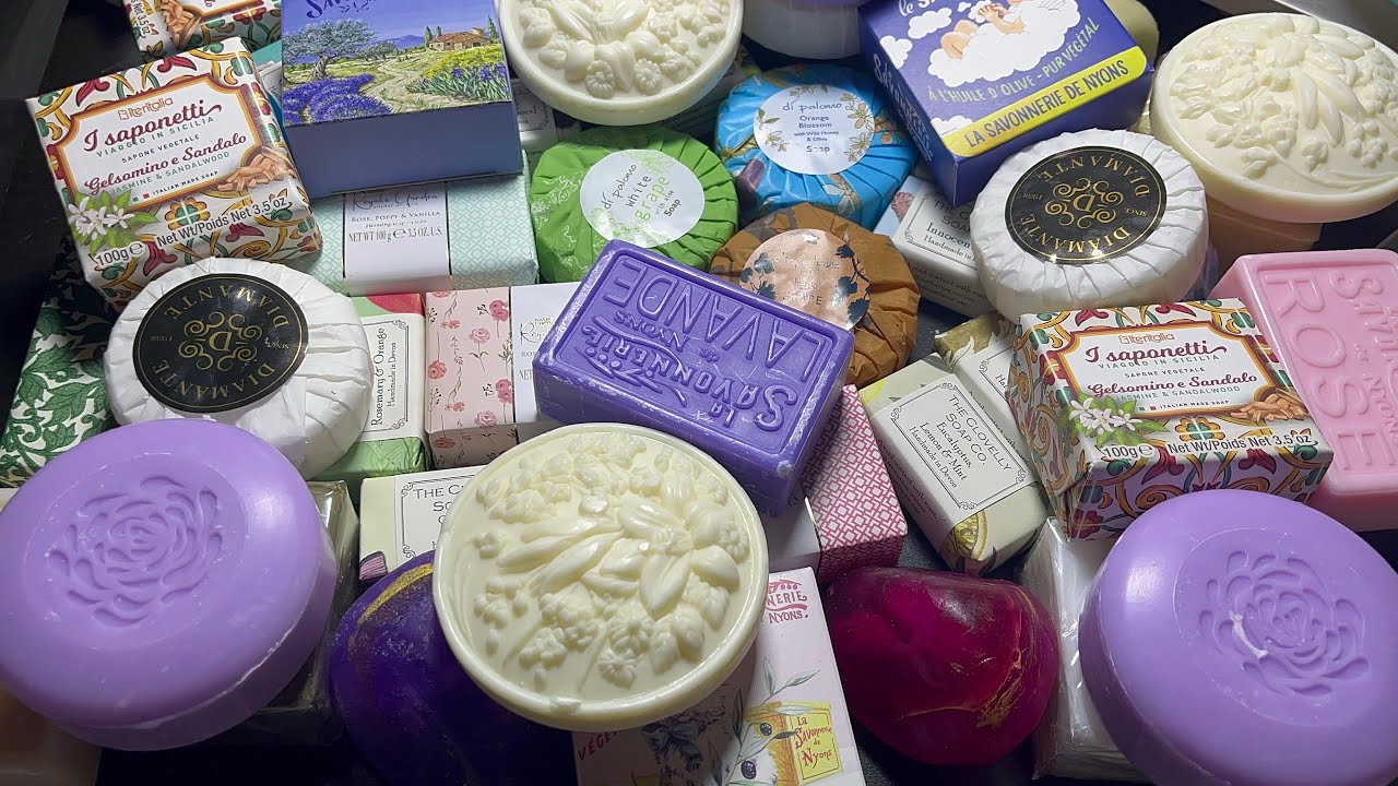 ASMR Soap Opening Unpacking Unwrapping Haul/ Relaxing And Satisfying ...