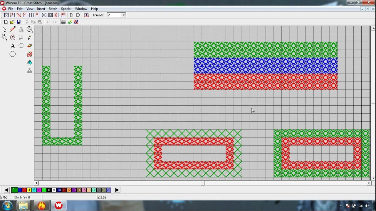 Wilcom Tutorials/Cross Stitch in Wilcom Video Part 4 #wilcom #tutorial #learning #urdu #hindi # ...