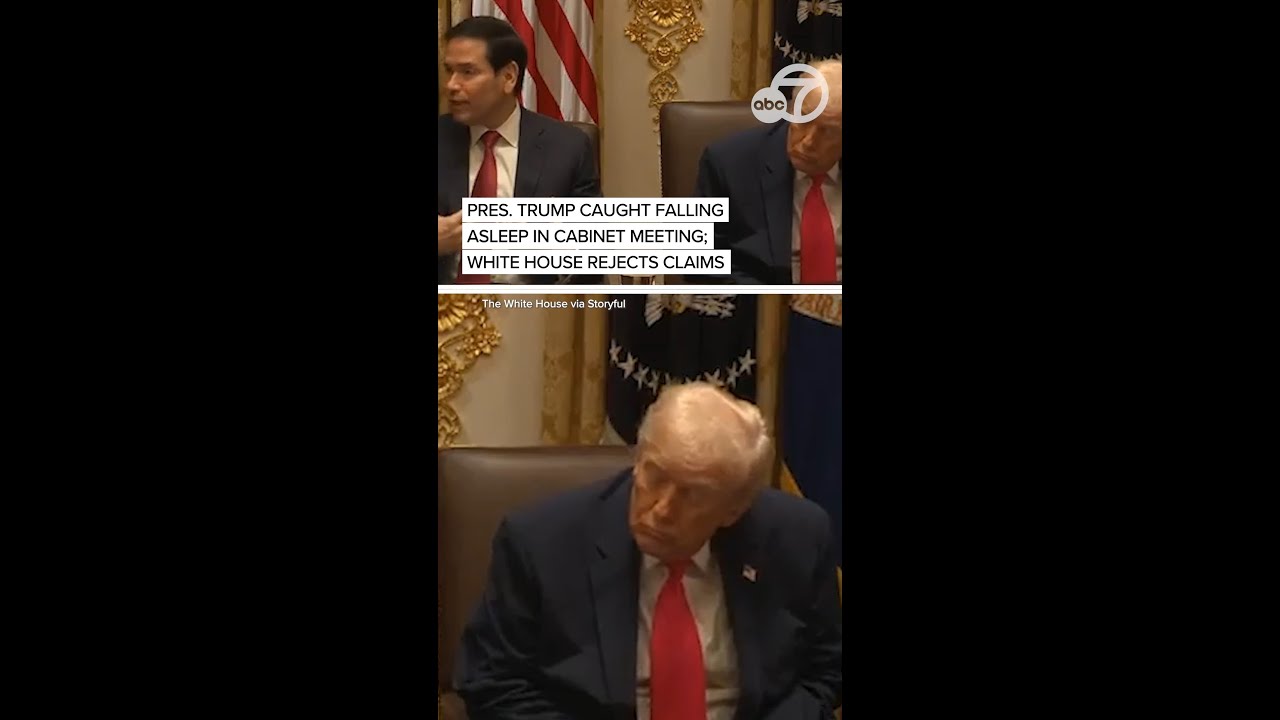Pres. Trump caught falling asleep in cabinet meeting; White House ...