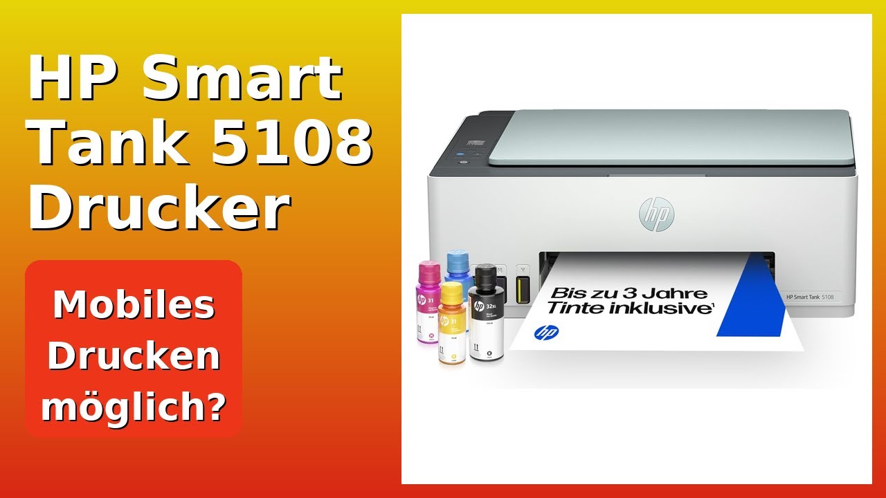 BEWERTUNG (2025): HP Smart Tank 5108 Drucker. WESENTLICHE Einzelheiten ...