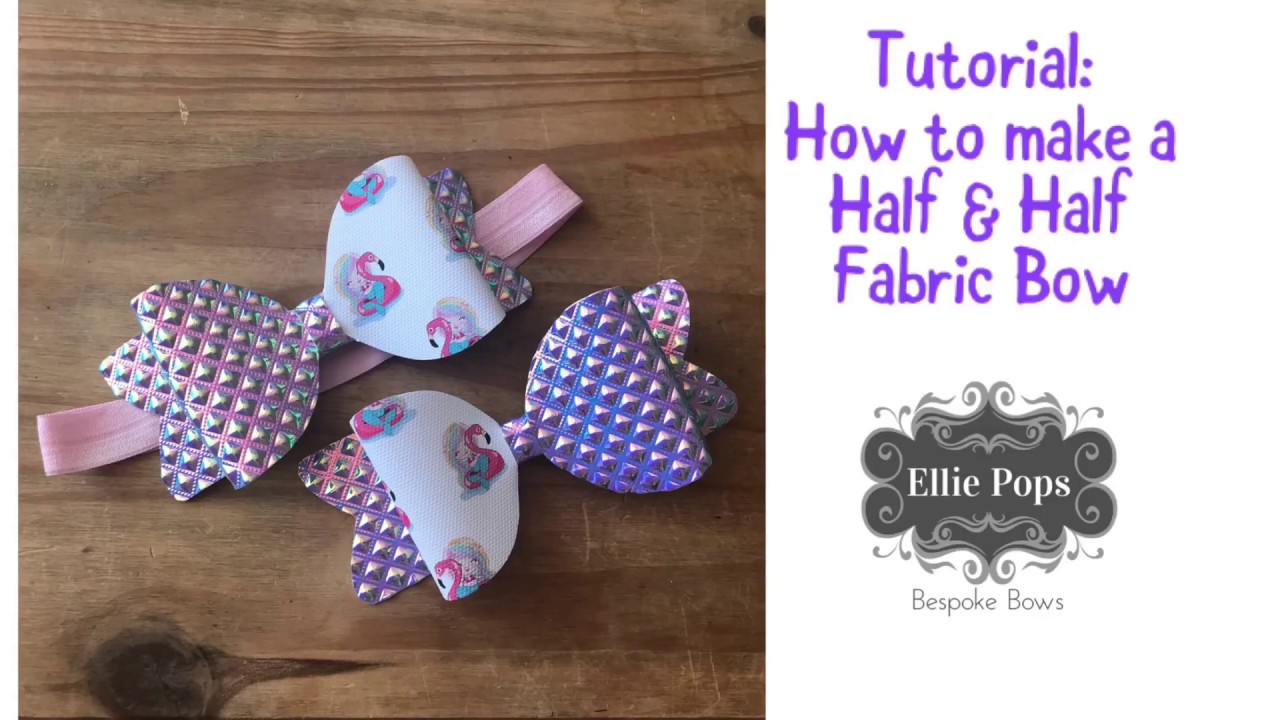 Tutorial: How to make a Half & Half Fabric Bow - YouTube