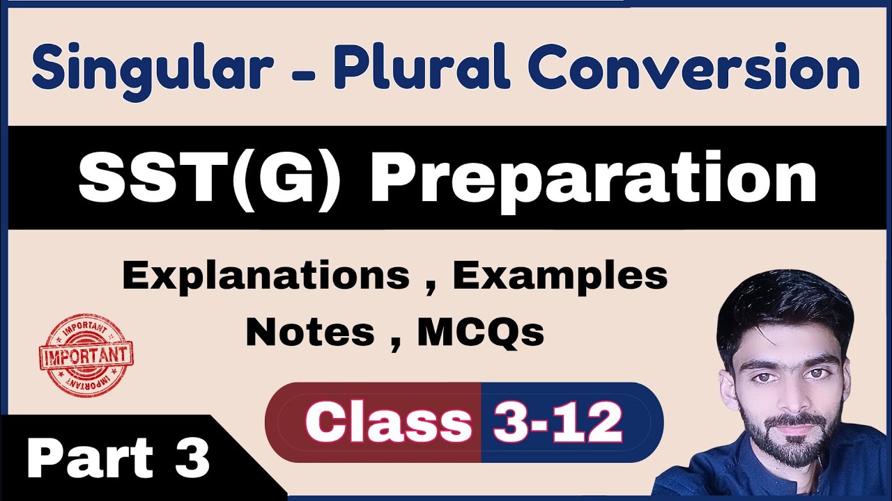 SST General Preparation KPPSC Part 3 | Singular Plural Conversion Rules ...