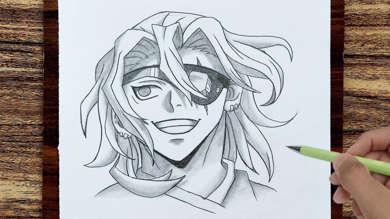 How to draw Tengen step by step ( Demon slayer ) easy anime drawing ...