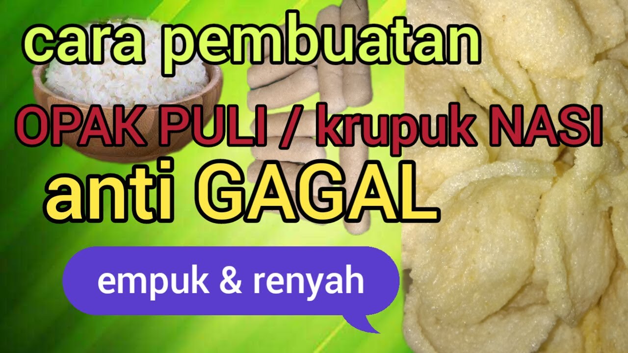 Cara membuat krupuk puli / cara membuat krupuk sisa nasi terbaru - YouTube