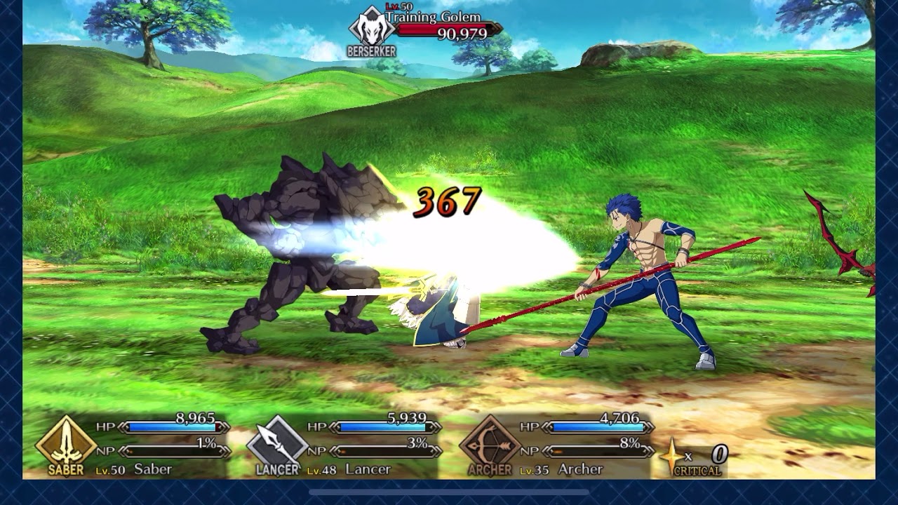 FATE GRAND ORDER GAMEPLAY TUTORIAL NO COMMENTARY RPG CARD MOBILE GAME ...