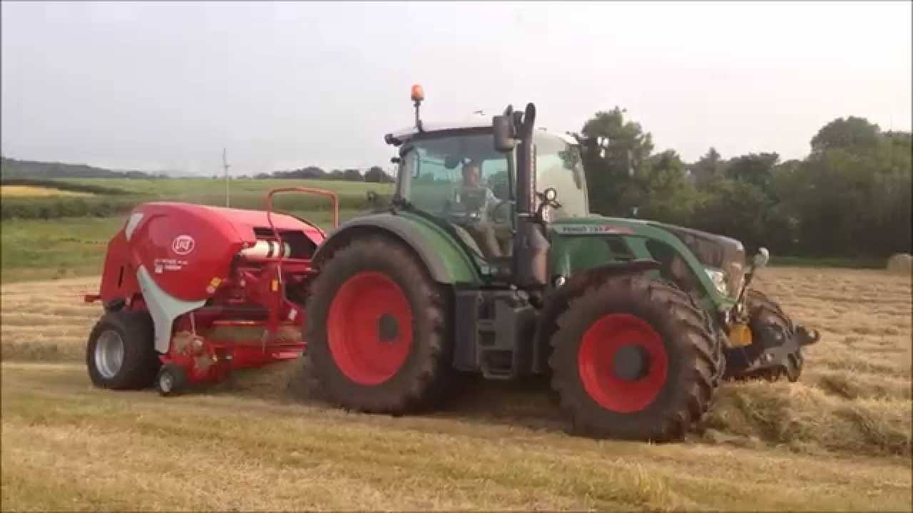 Bailing Hay in Donegal with a Fendt 724 and Lely Welger Baler - YouTube
