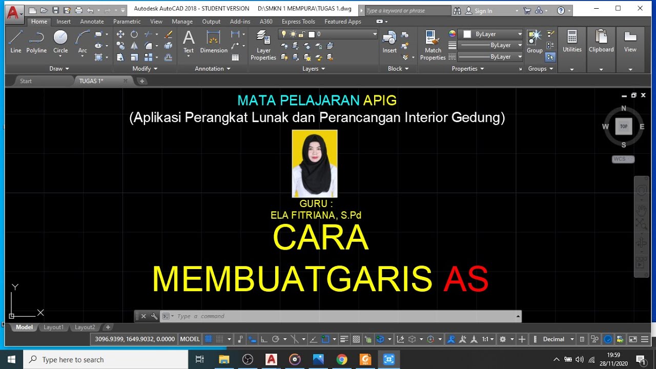 Tutorial Autocad Pemula Part 2 - YouTube