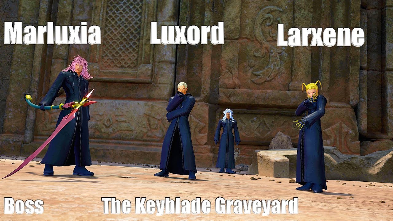Kingdom Hearts III Luxord, Larxene & Marluxia Boss (The Keyblade ...