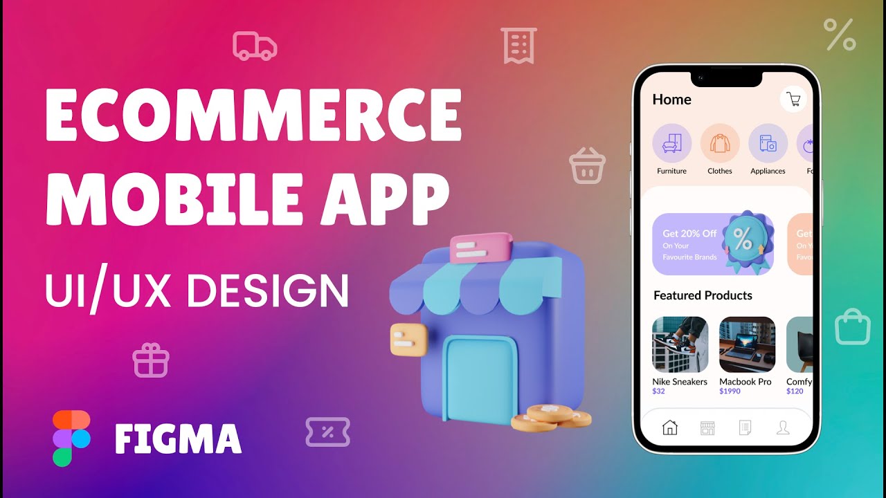 Ecommerce Mobile App UI/UX Designing in Figma - YouTube