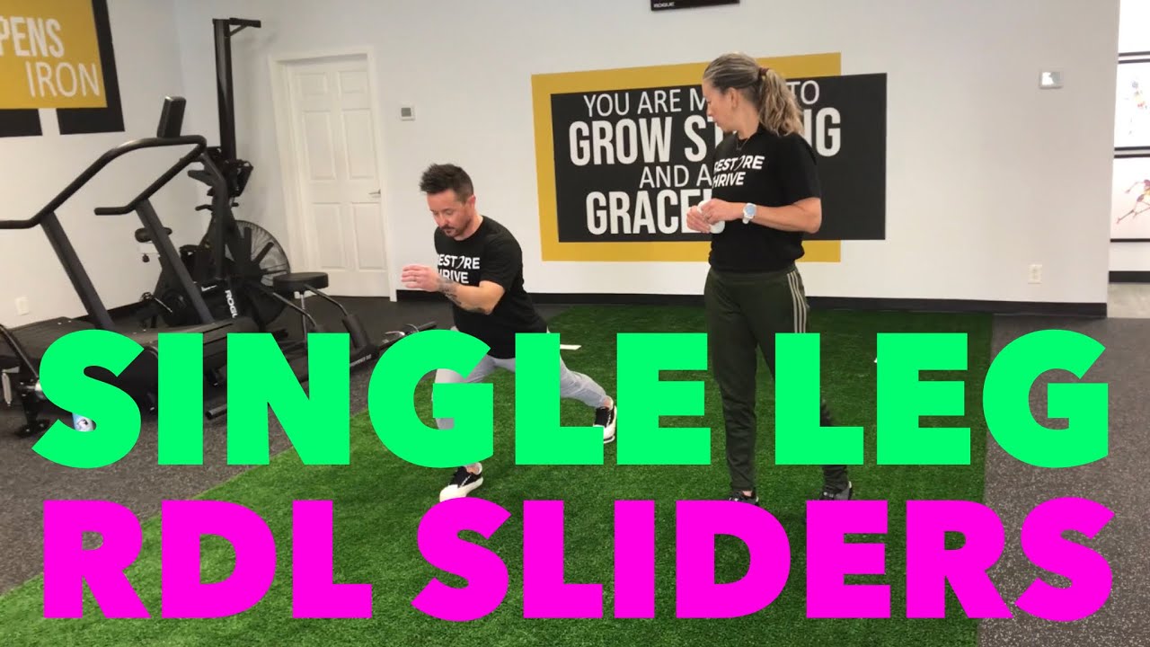 Single Leg RDL Sliders - YouTube