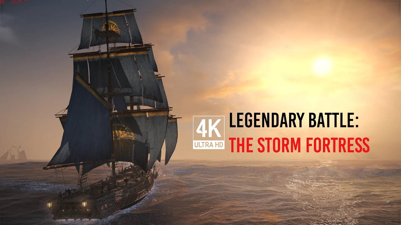[4K] Assassin's Creed Rogue: The Storm Fortress - Legendary Ship Battle ...