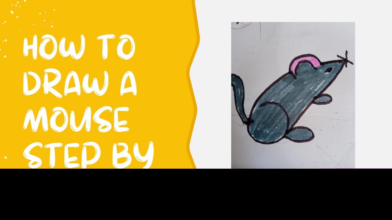 how to draw a mouse step by step| chuha banane ka tarika drawing - YouTube