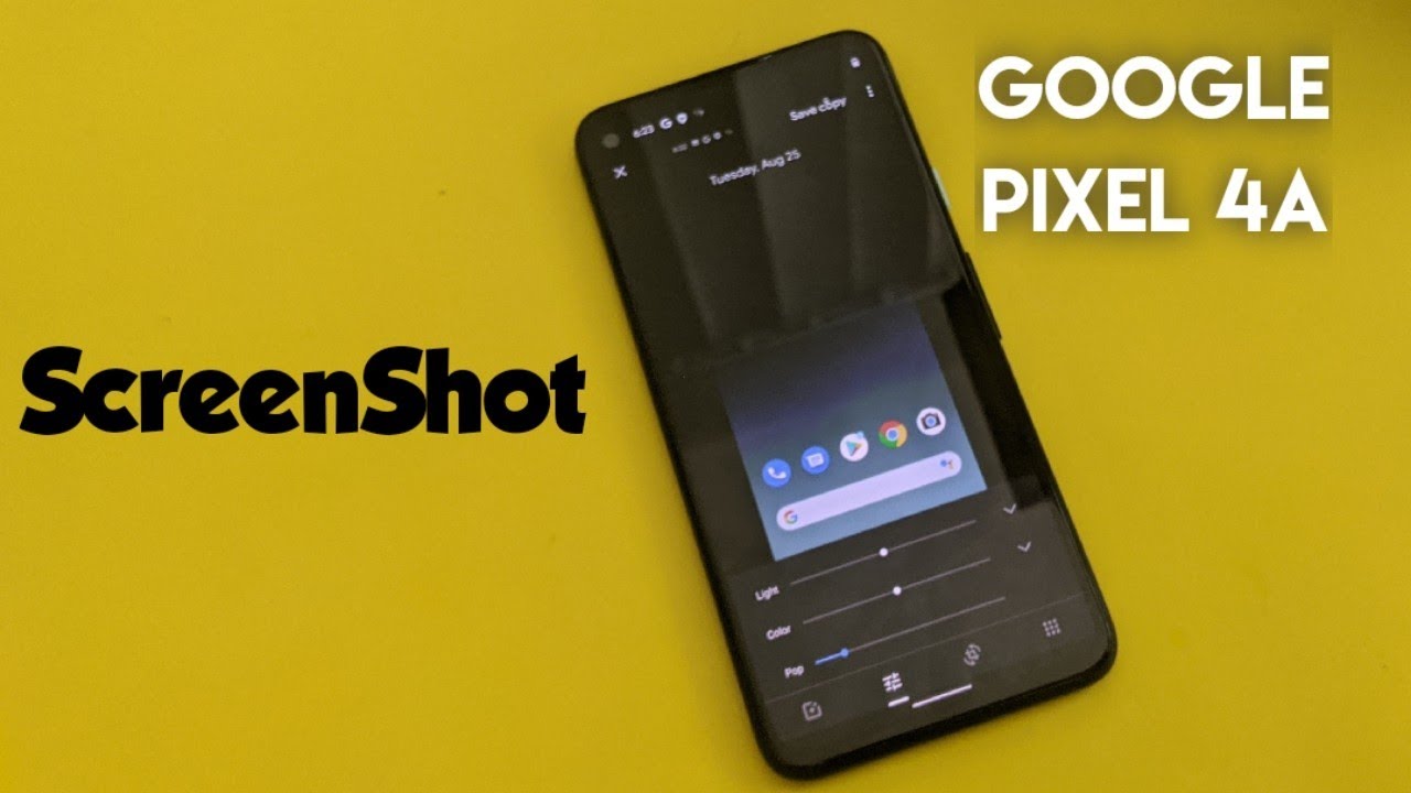 Google Pixel 4A how to ScreenShot - YouTube