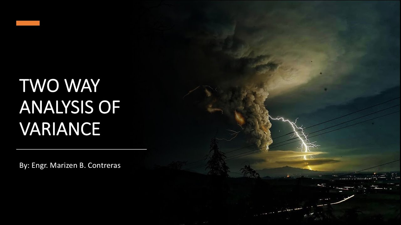 TWO WAY ANALYSIS OF VARIANCE - YouTube