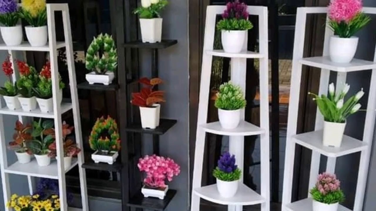 model rak bunga dari kayu - YouTube