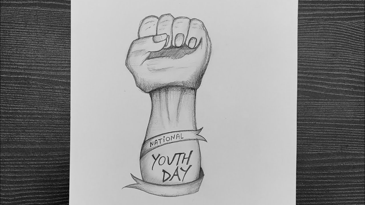 Youth Day Drawing Easy // International Youth Day Drawing // World ...